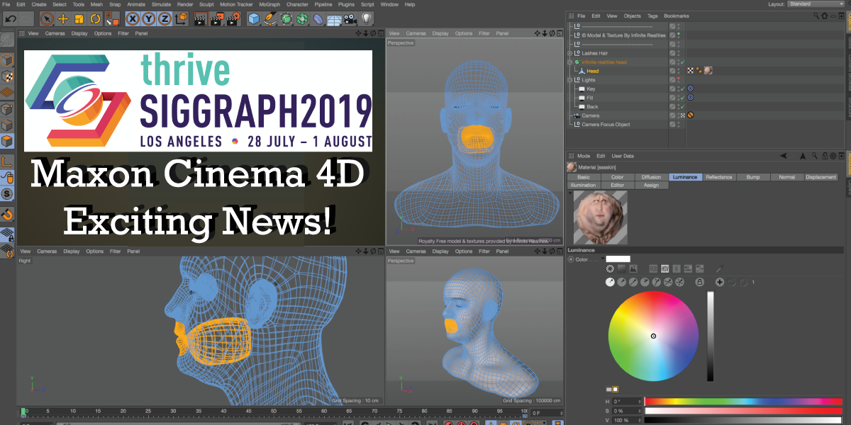 Maxon Cinema 4D News from SIGGRAPH 2019 and Maxon 3D Motion Design tour!