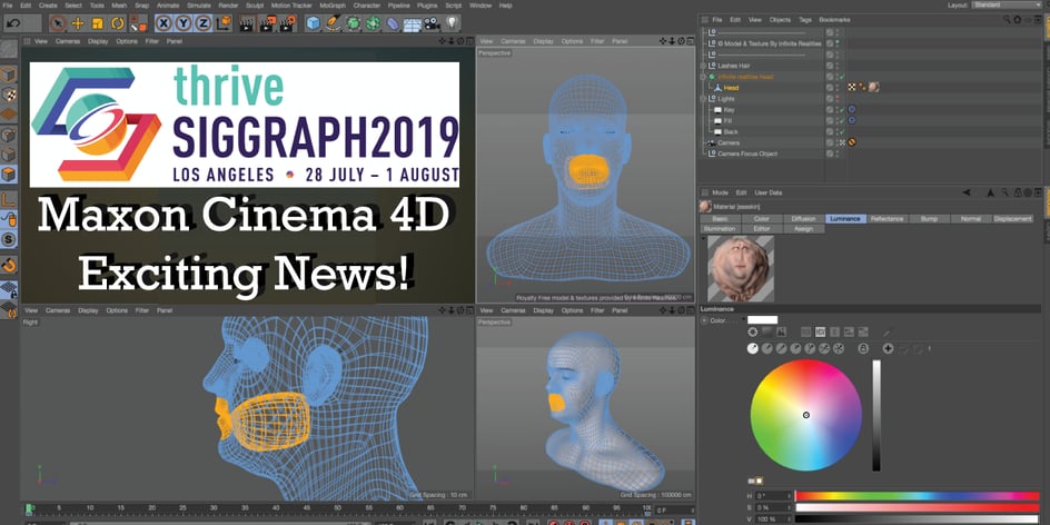 Maxon Cinema 4D News from SIGGRAPH 2019 and Maxon 3D Motion Design tour!